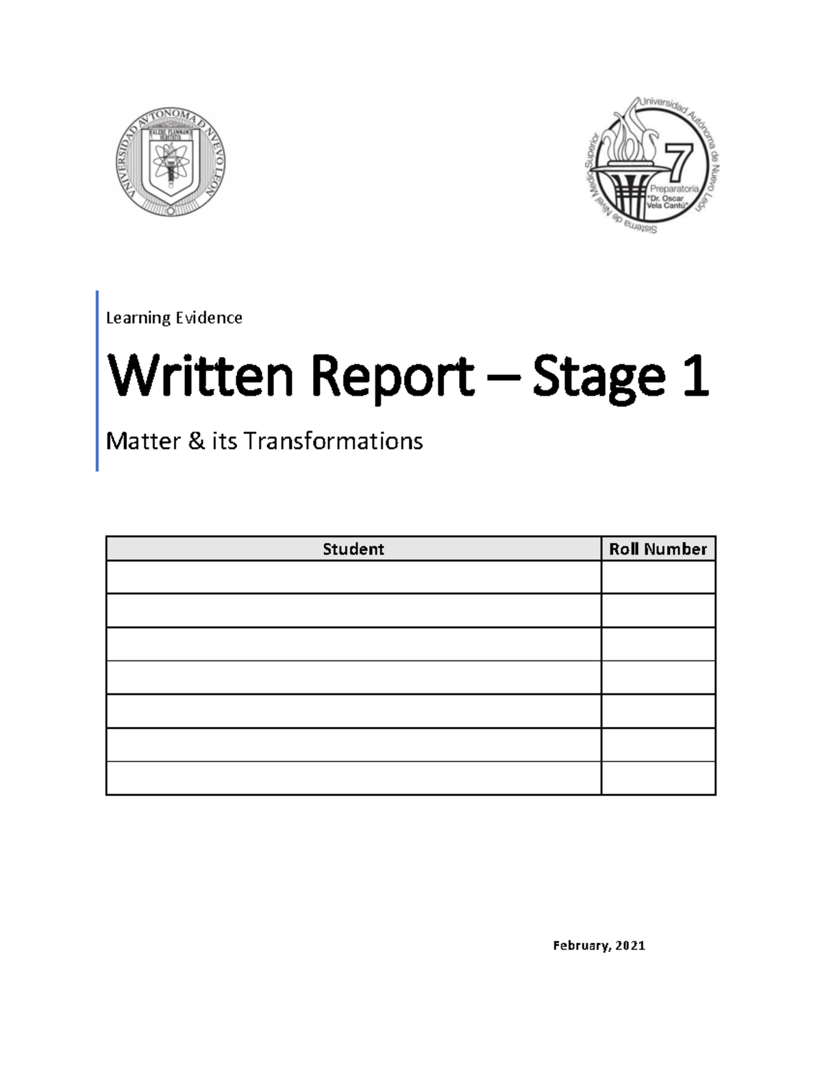 Stage 1 - Written Report - Learning Evidence Written Report – Stage 1 ...