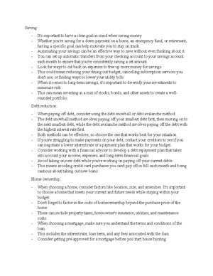 Basics OF Personal AND Household Finance Notes 2 - Credit Score: Your ...