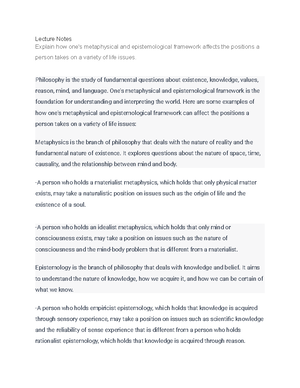 PHIL243 (2 - Apply a critical thinking process to the student's ...