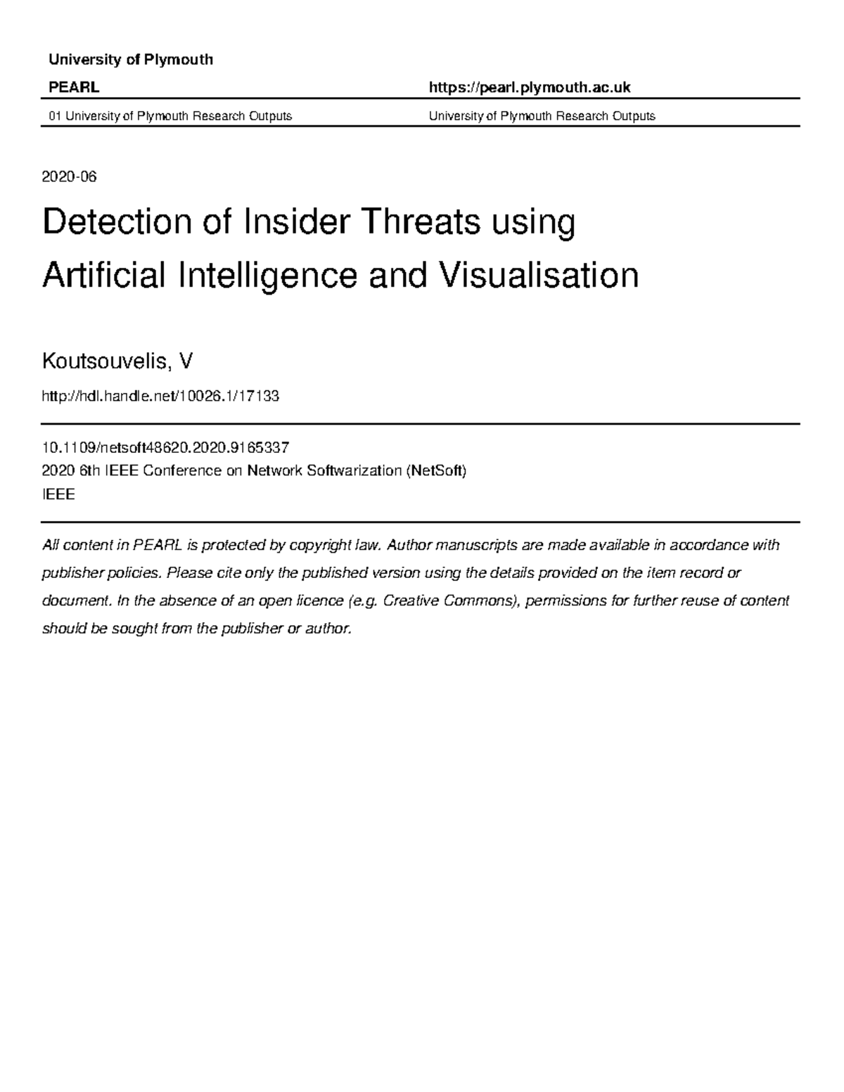 Detection of Insider Threats using Artificial Intelligence and ...