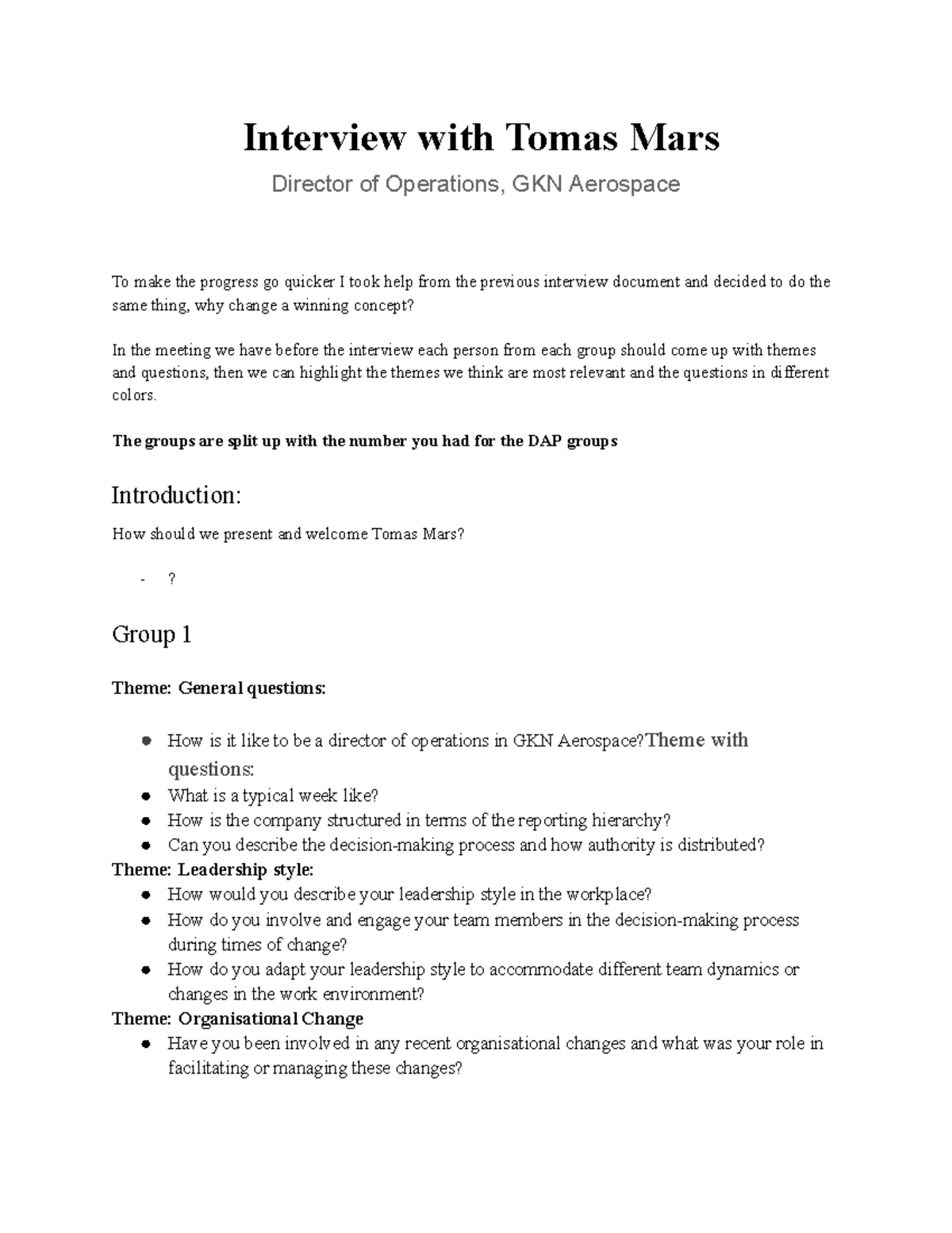 Interview with Tomas Mars - Interview with Tomas Mars Director of ...