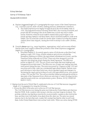 Task 4 - Survey of U.S. History C121 - Survey of United States History ...