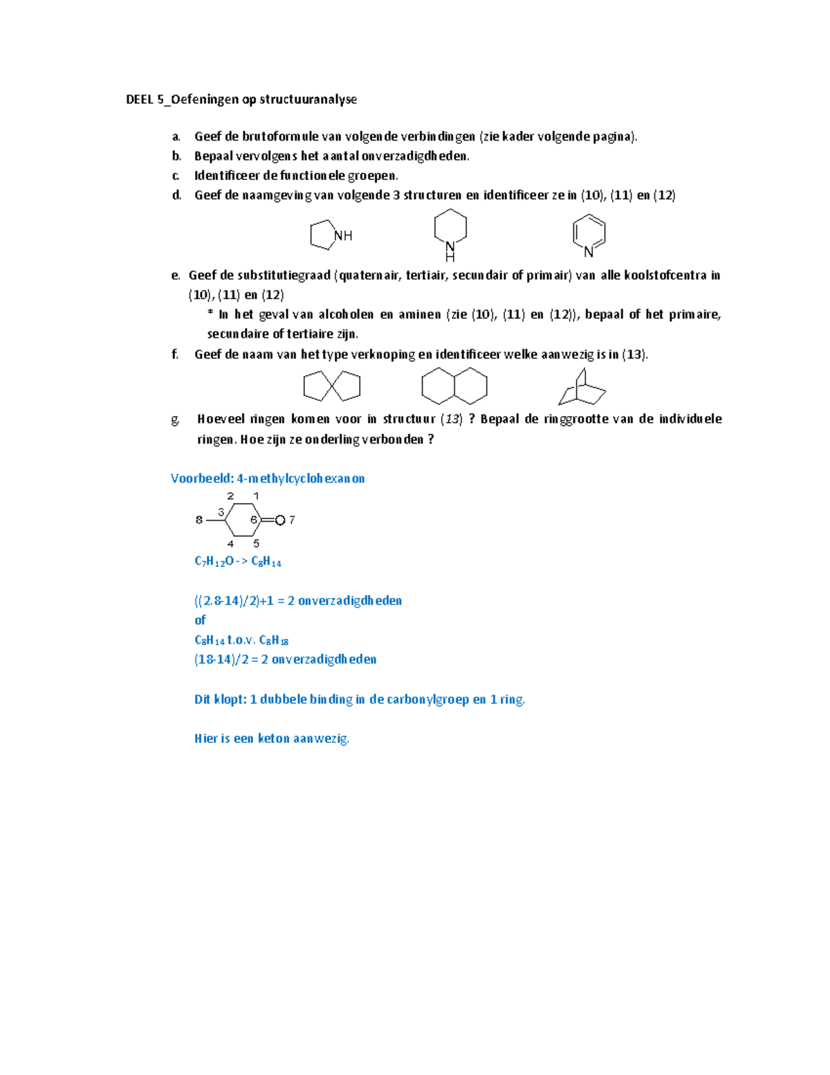 Kekulé Lewisstructuur en structuuranalyse DEEL 4 structuuranalyse ...