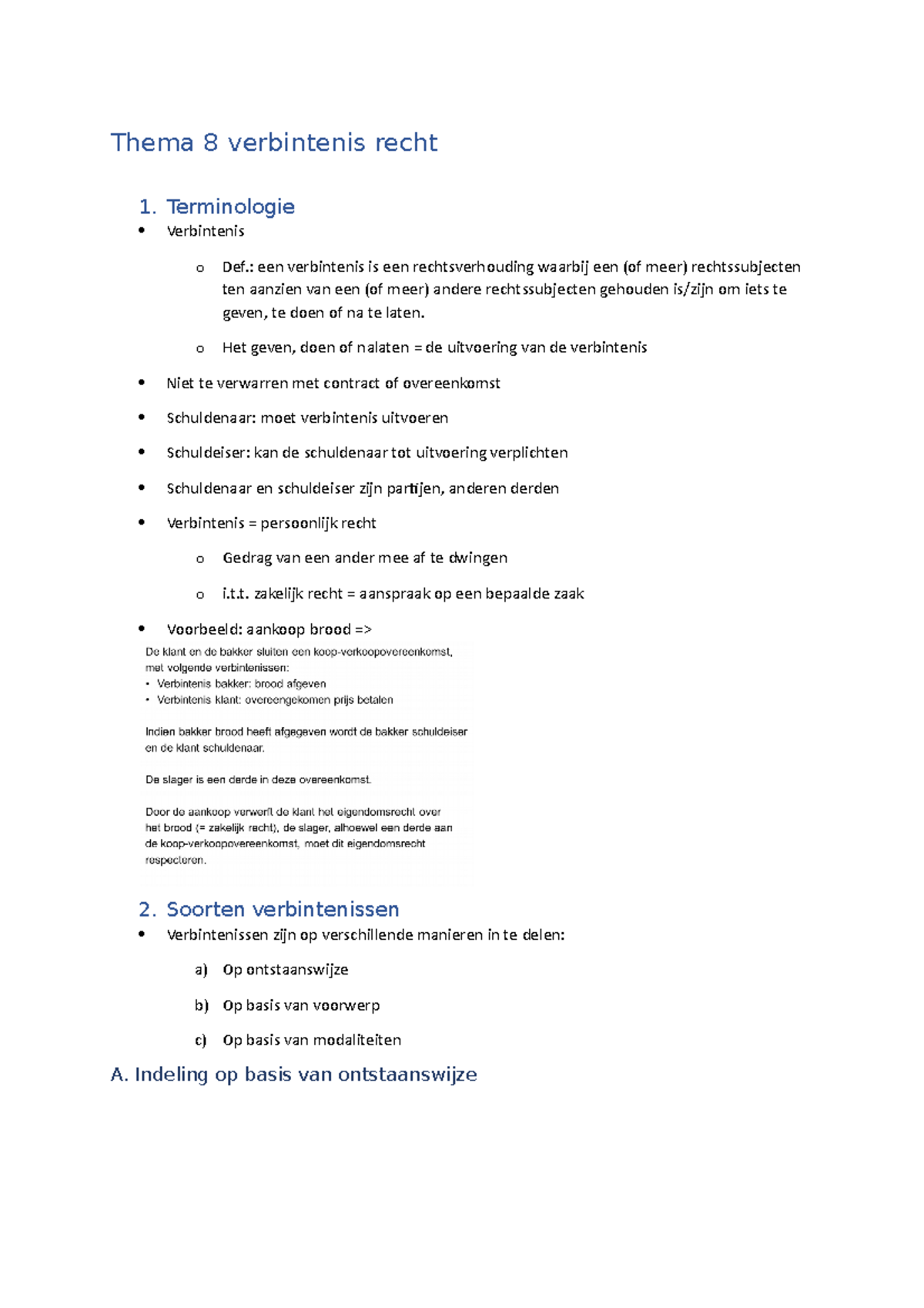 Thema 8 verbintenis recht - Thema 8 verbintenis recht 1. Terminologie ...