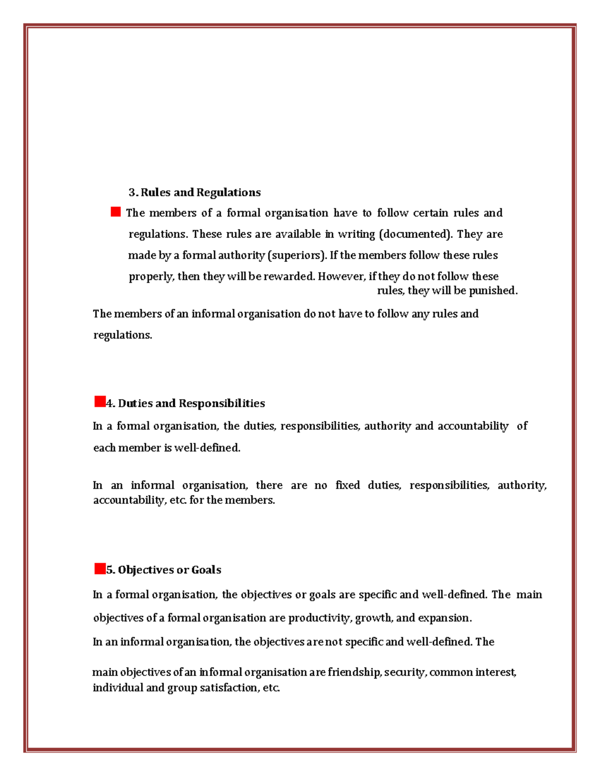 Business Admin 2 - Rules and Regulations The members of a formal ...