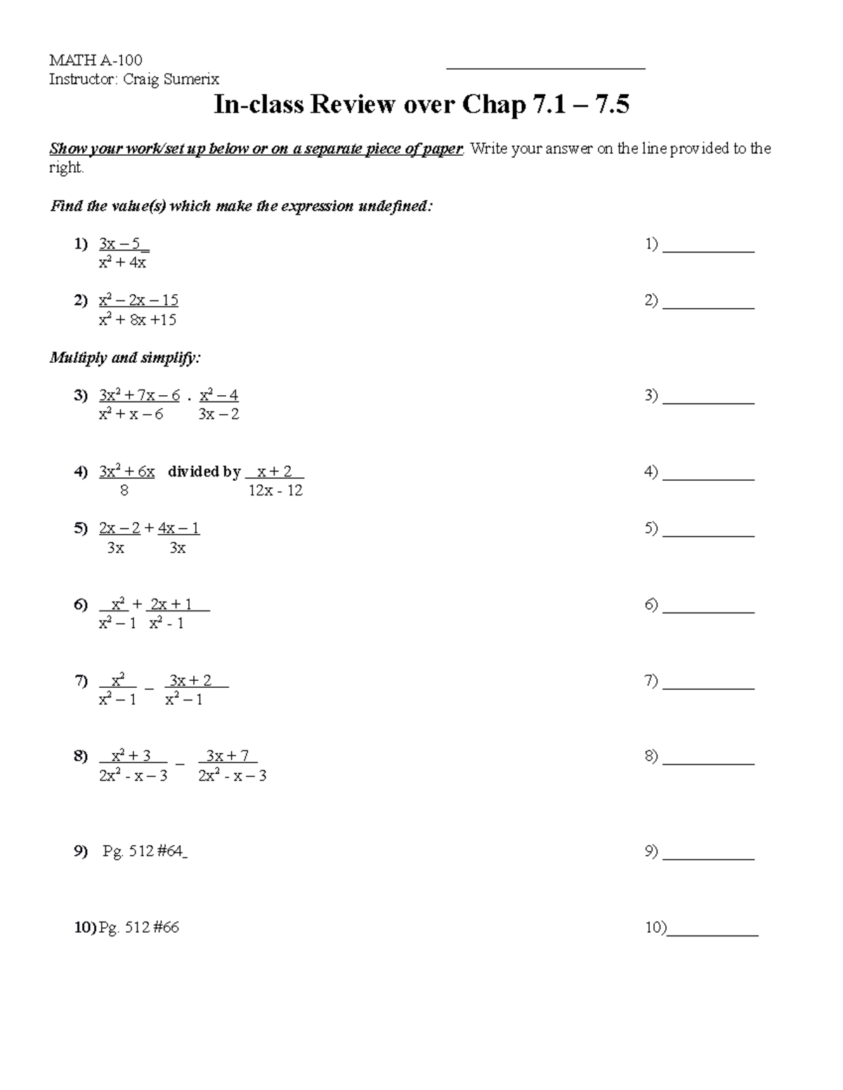 Math A-100 In-class review over Chap 7.1 - 7 - MATH A-100 ...