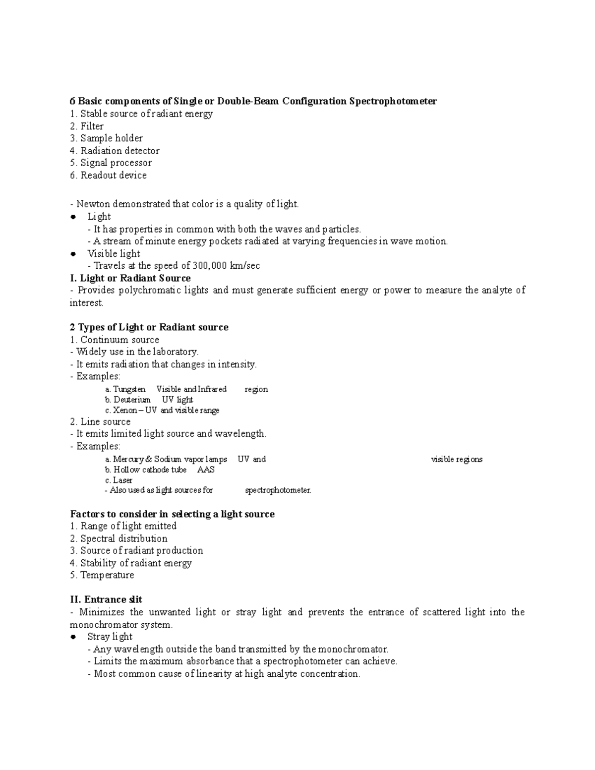 6 Basic components of Single or Double-Beam Configuration ...