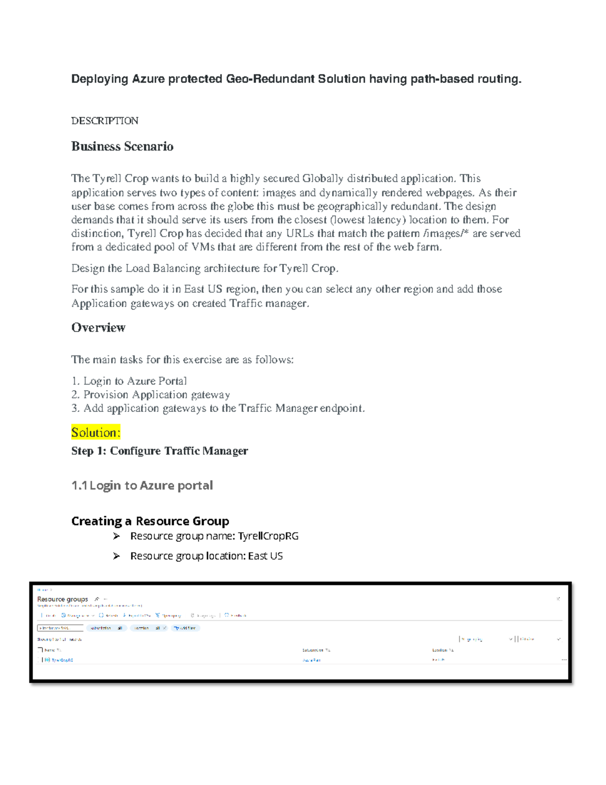 AZ 304 Assesment - assessment - Deploying Azure protected Geo-Redundant Solution having path ...