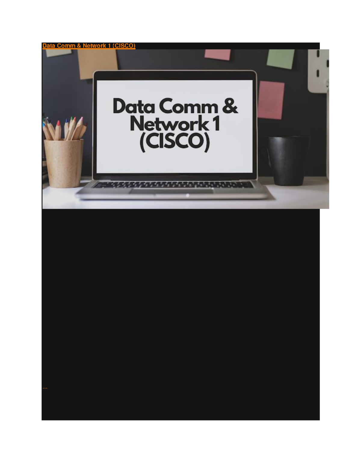 Data Communications And Networking 1 Data Comm And Network 1 Cisco Question 9 Correct Mark