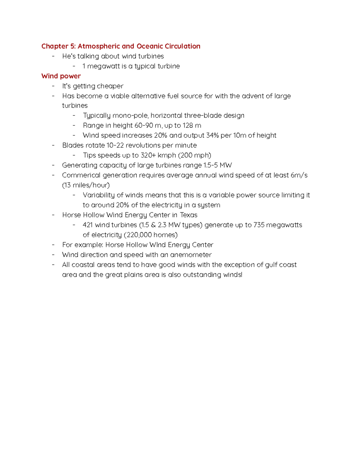 Geology Chapter 5 - Chapter 5: Atmospheric and Oceanic Circulation - He ...