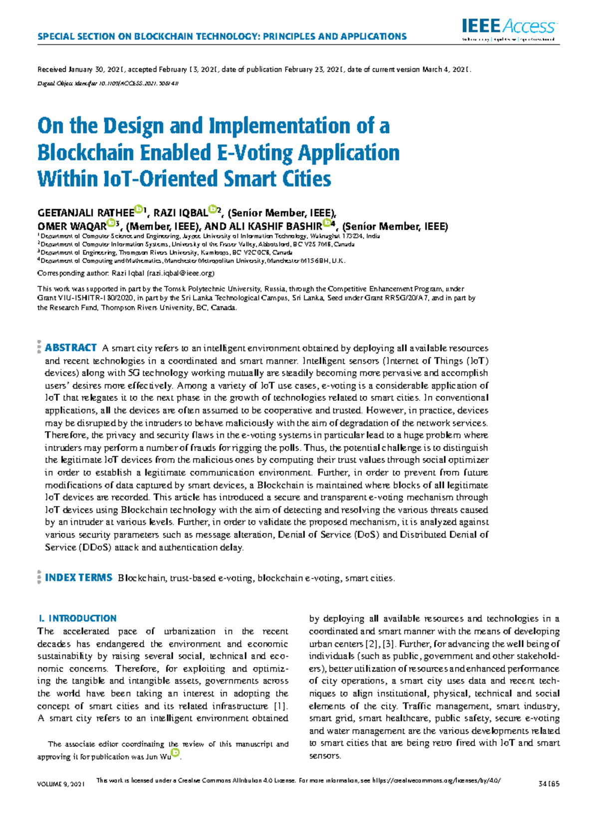 On The Design And Implementation Of A Blockchain Enabled E Voting