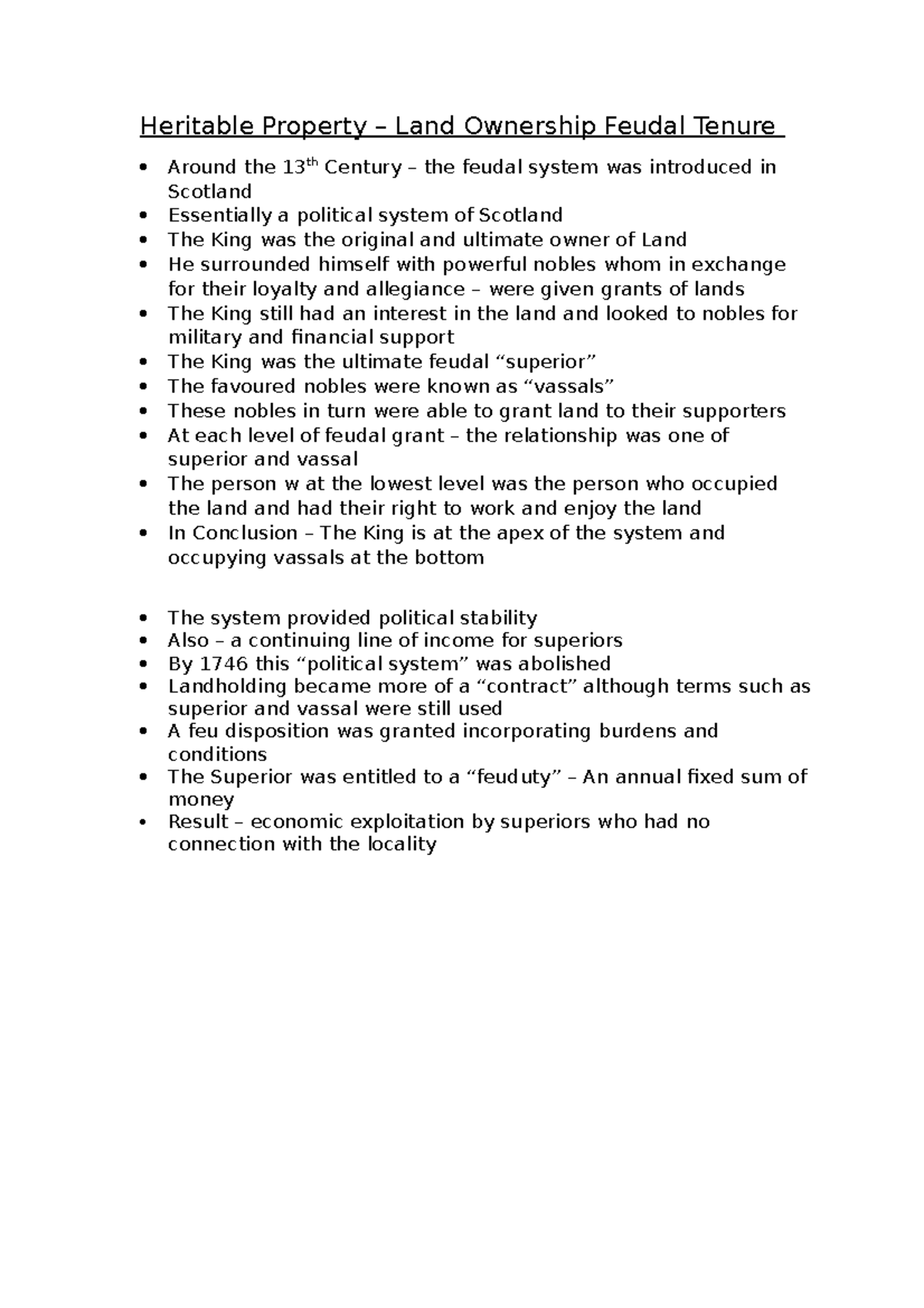 Property Law (City of Glasgow College) - Heritable Property – Land ...