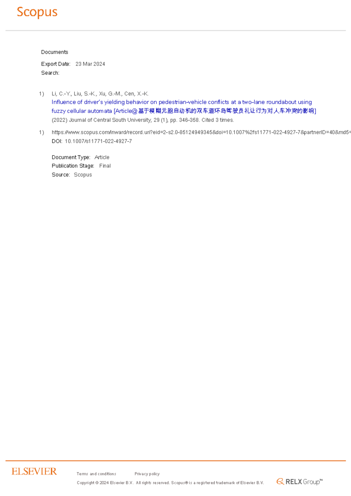 Influence of driver’s yielding behavior on pedestrian-vehicle conflicts ...