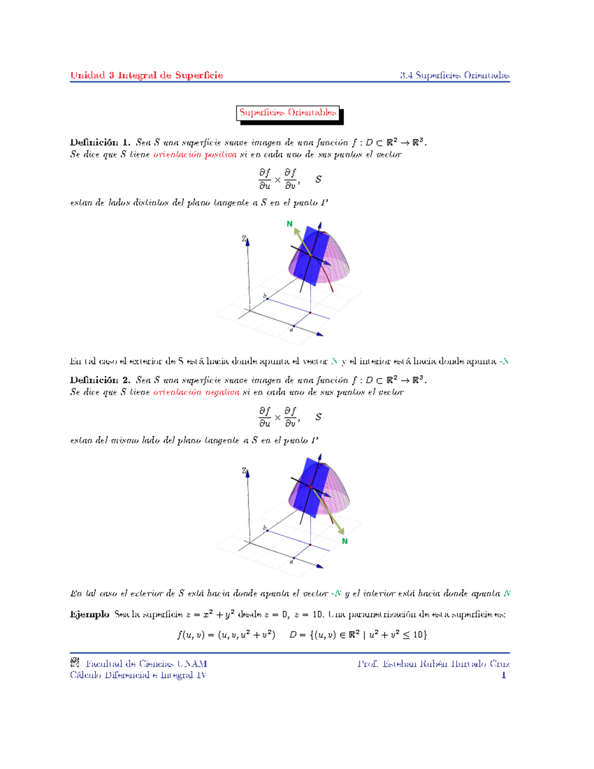 Superficies 2 2015 c - Super cies Orientables De nición 1. Sea S una ...
