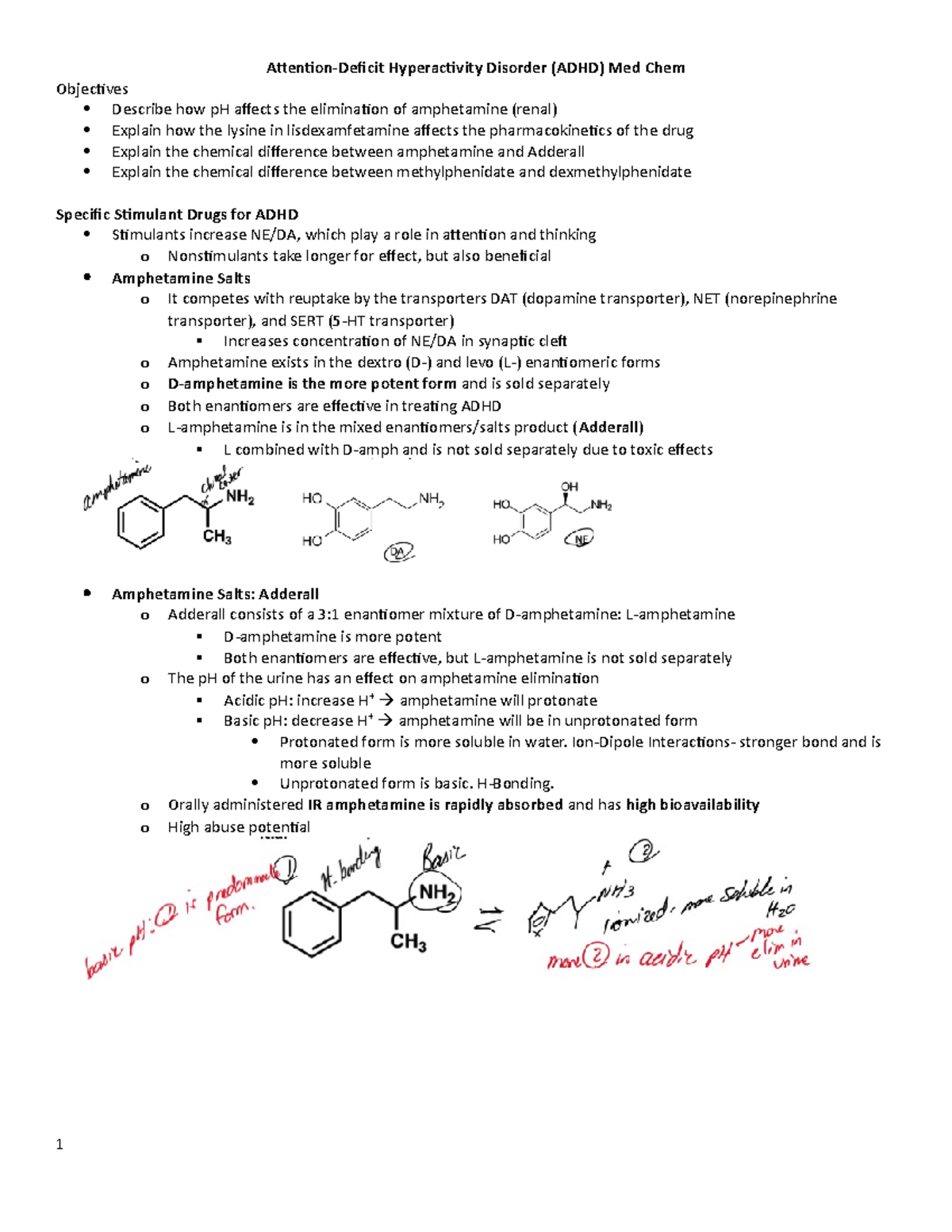 2-13 ADHD Med Chem - Notes - Attention-Deficit Hyperactivity Disorder ...