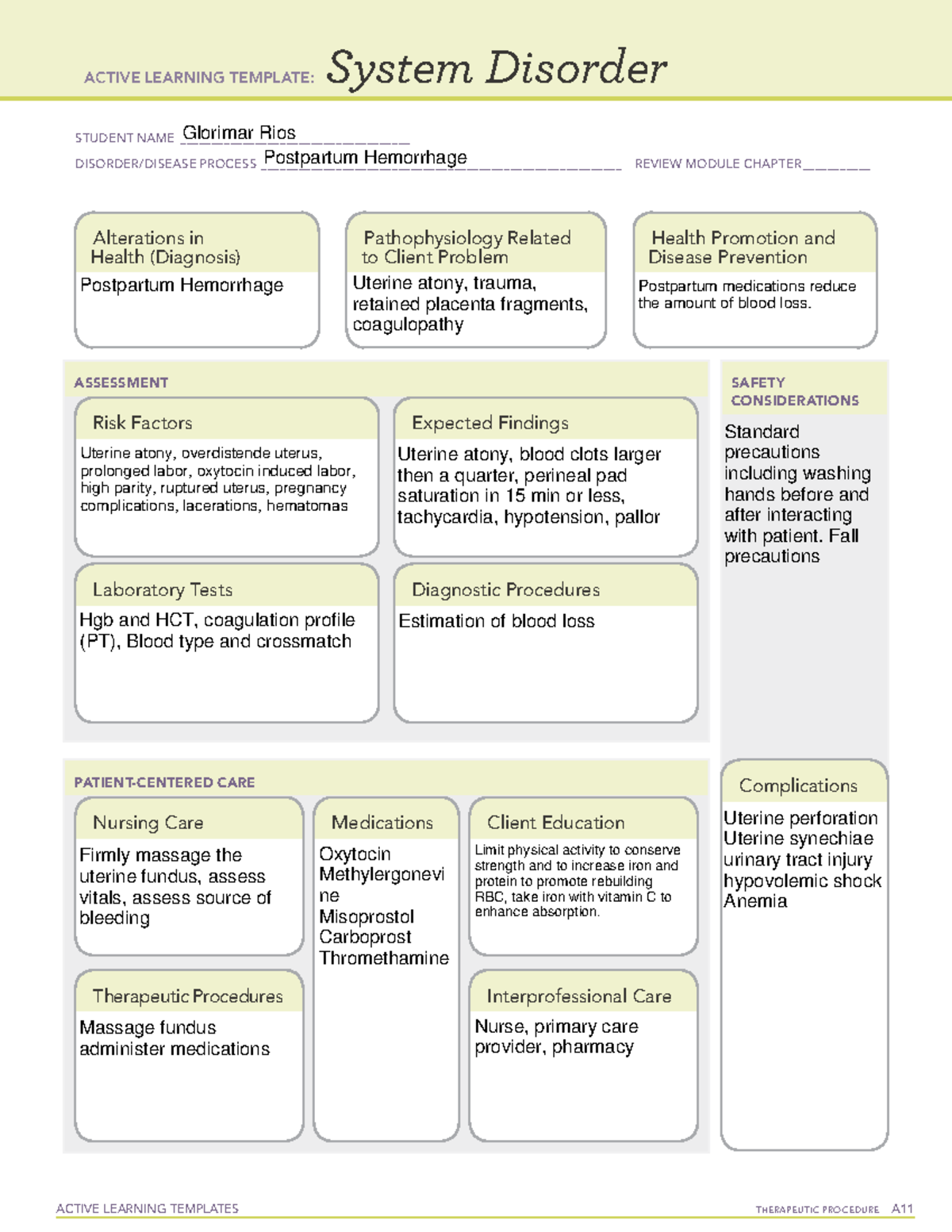 Uterine Atony PPT Postpartum Hemorrhage PowerPoint Presentation ID
