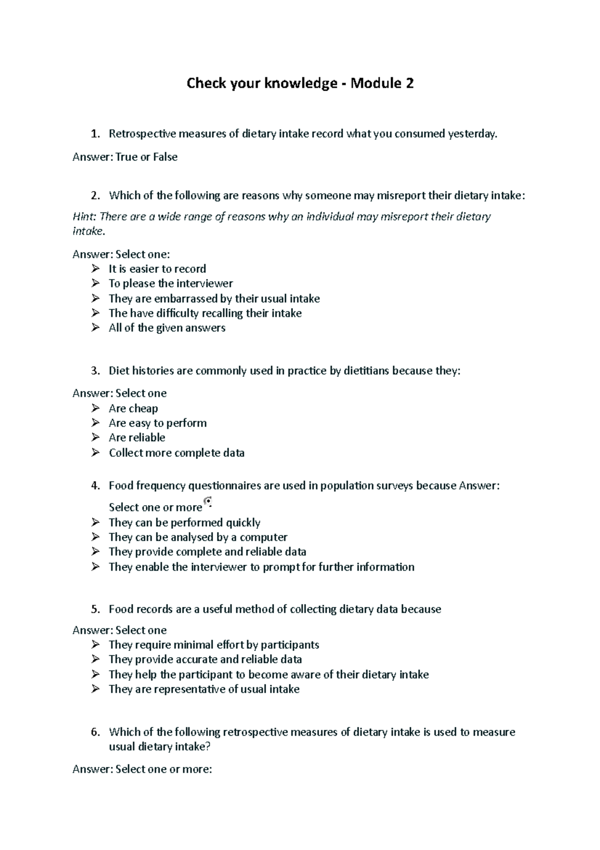 Check your knowledge Module 2 - DTN101 - LaTrobe - Studocu