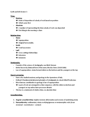 Geologic Time 1 - Correlation and Relative Dating of the Rock Record ...