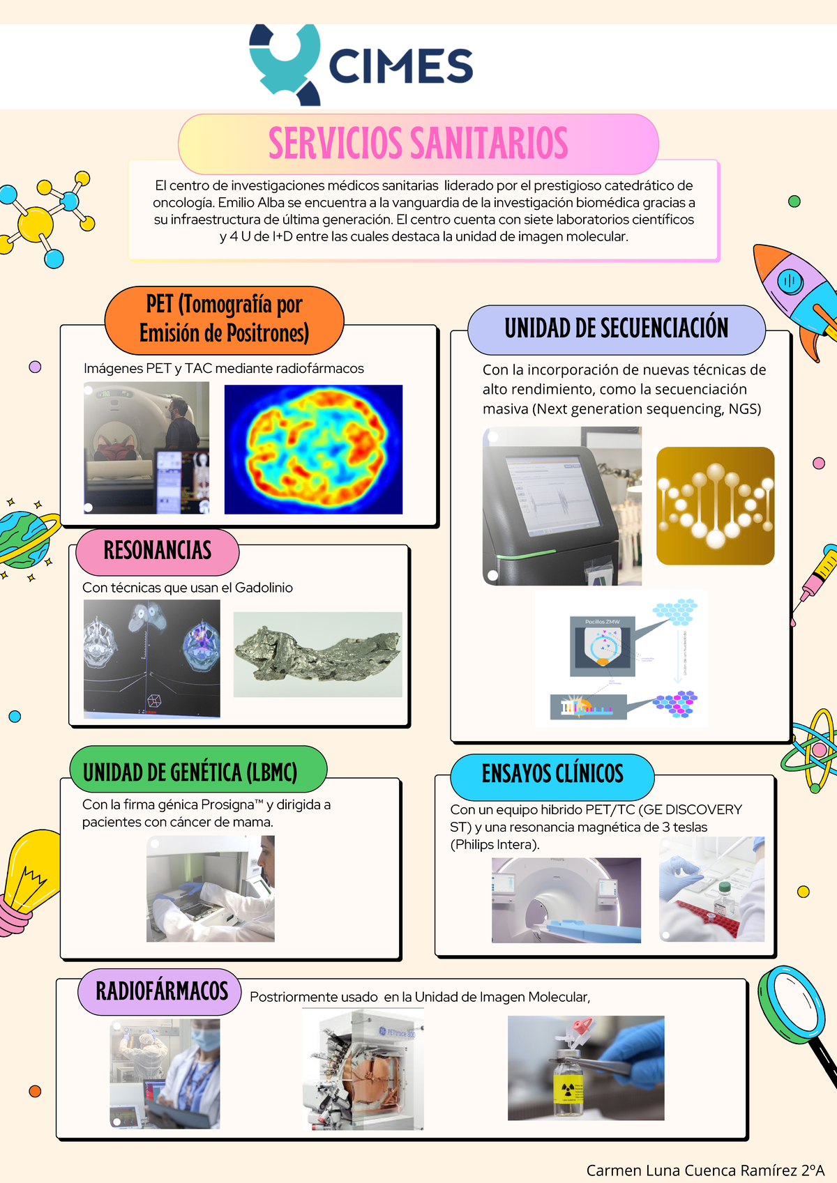 Cartel de información científica ilustrado a todo color - El centro de ...