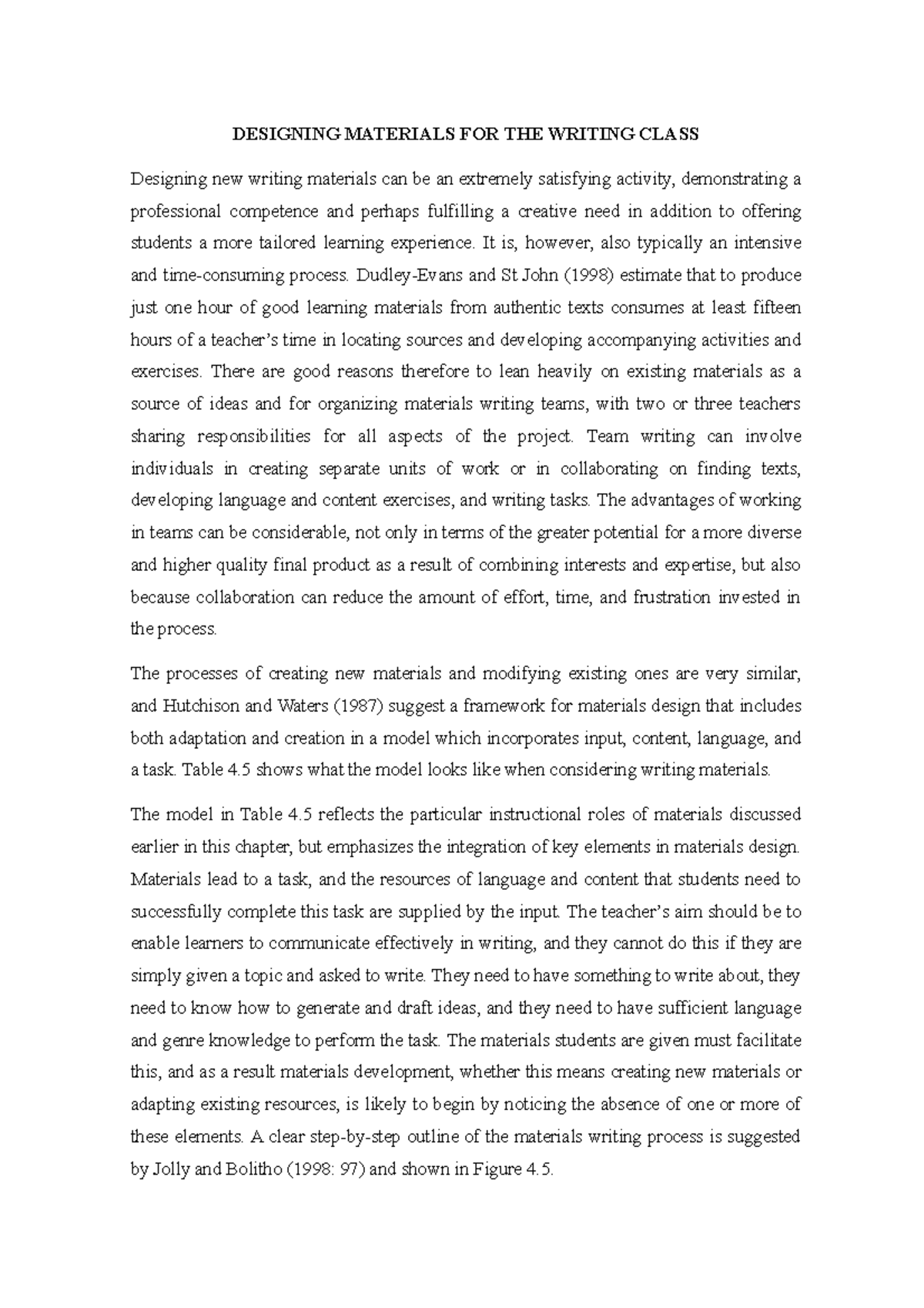 Designing Materials FOR THE Writing Class - DESIGNING MATERIALS FOR THE ...