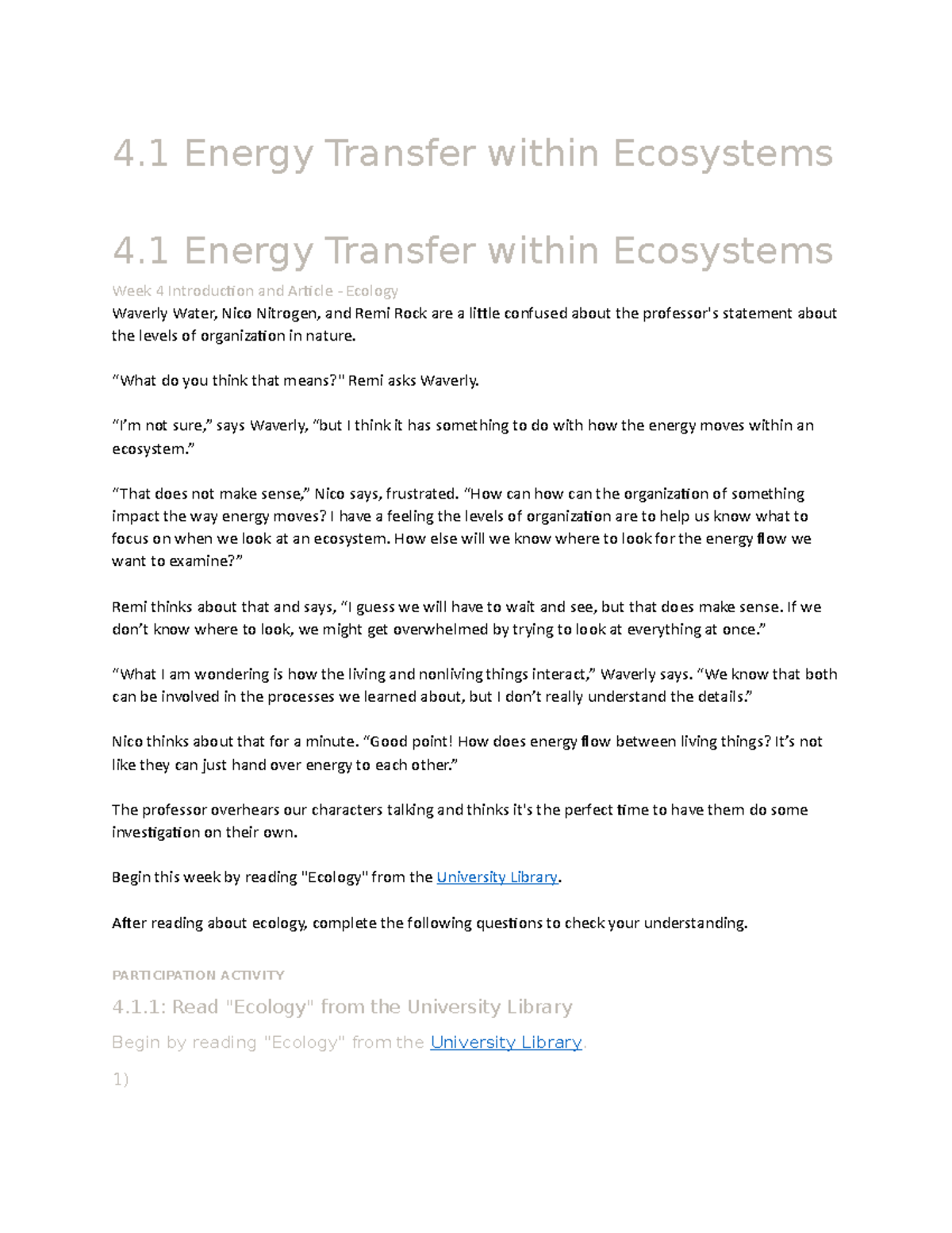 Energy Transfer within Ecosystems - “What do you think that means ...