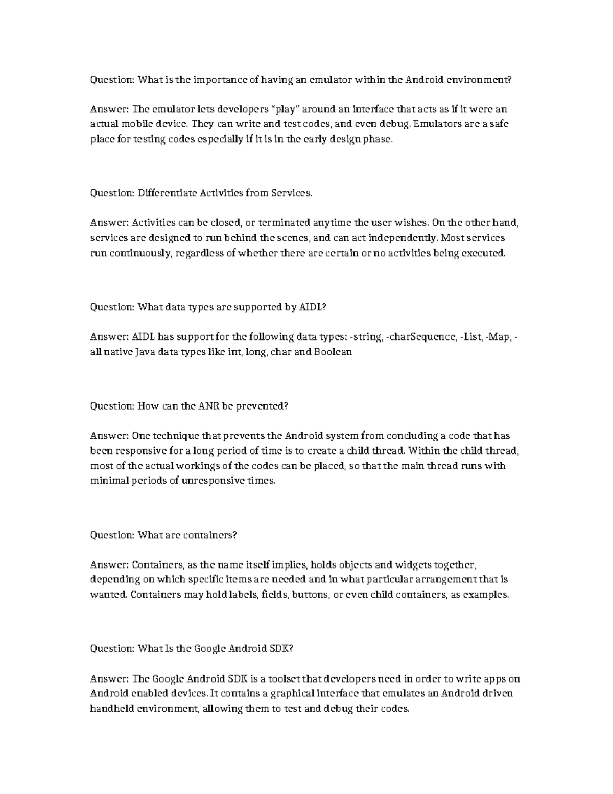 Calcino methanated filemaking - Question: What is the importance of ...