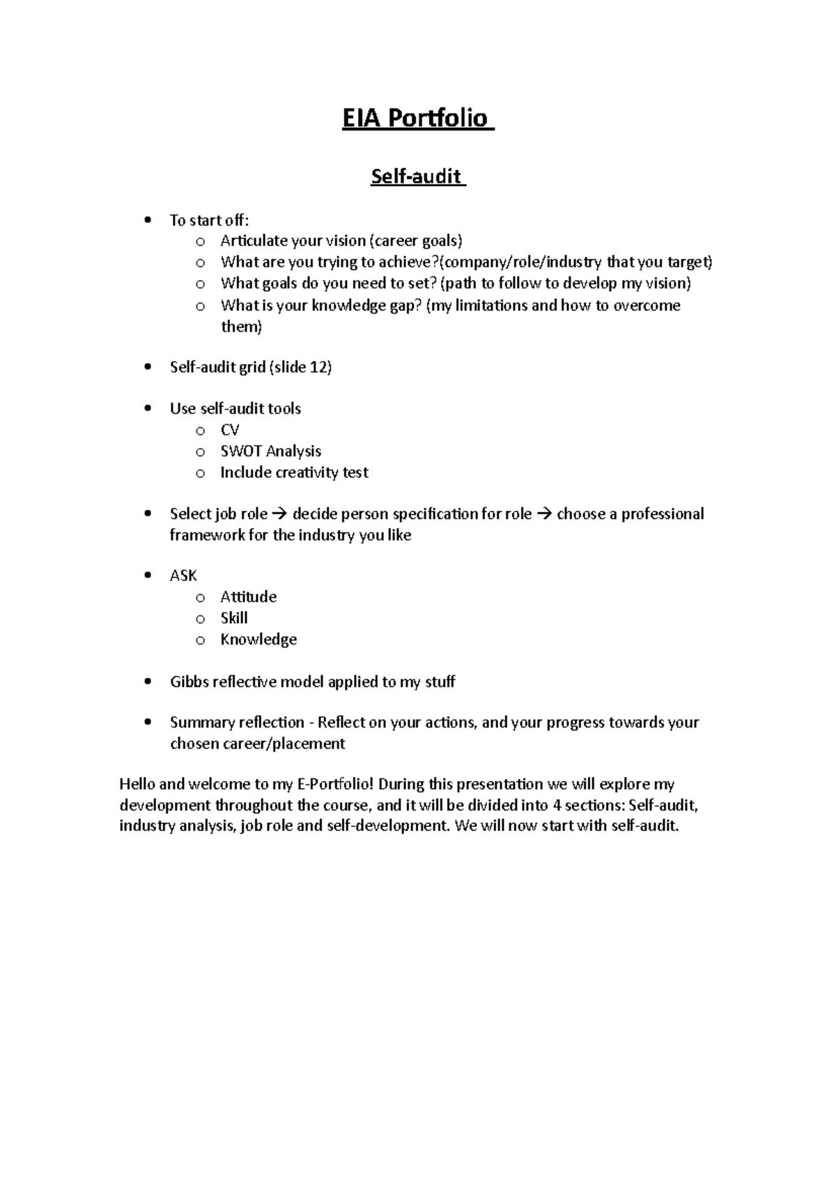 EIA E-Portfolio - Notes and summaries for the E-portfolio of the module ...