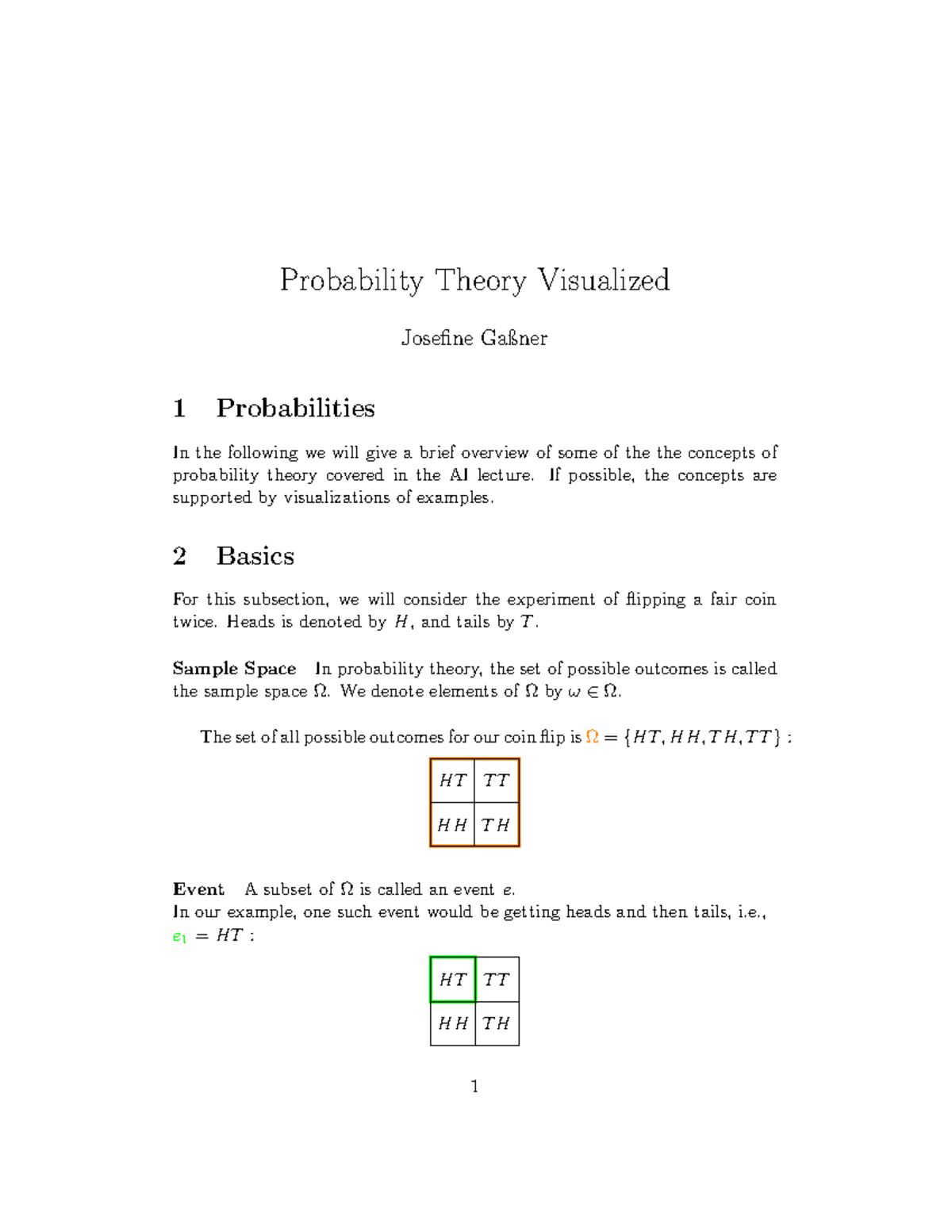 Probabilities Visualized - Probability Theory Visualized Josefine ...