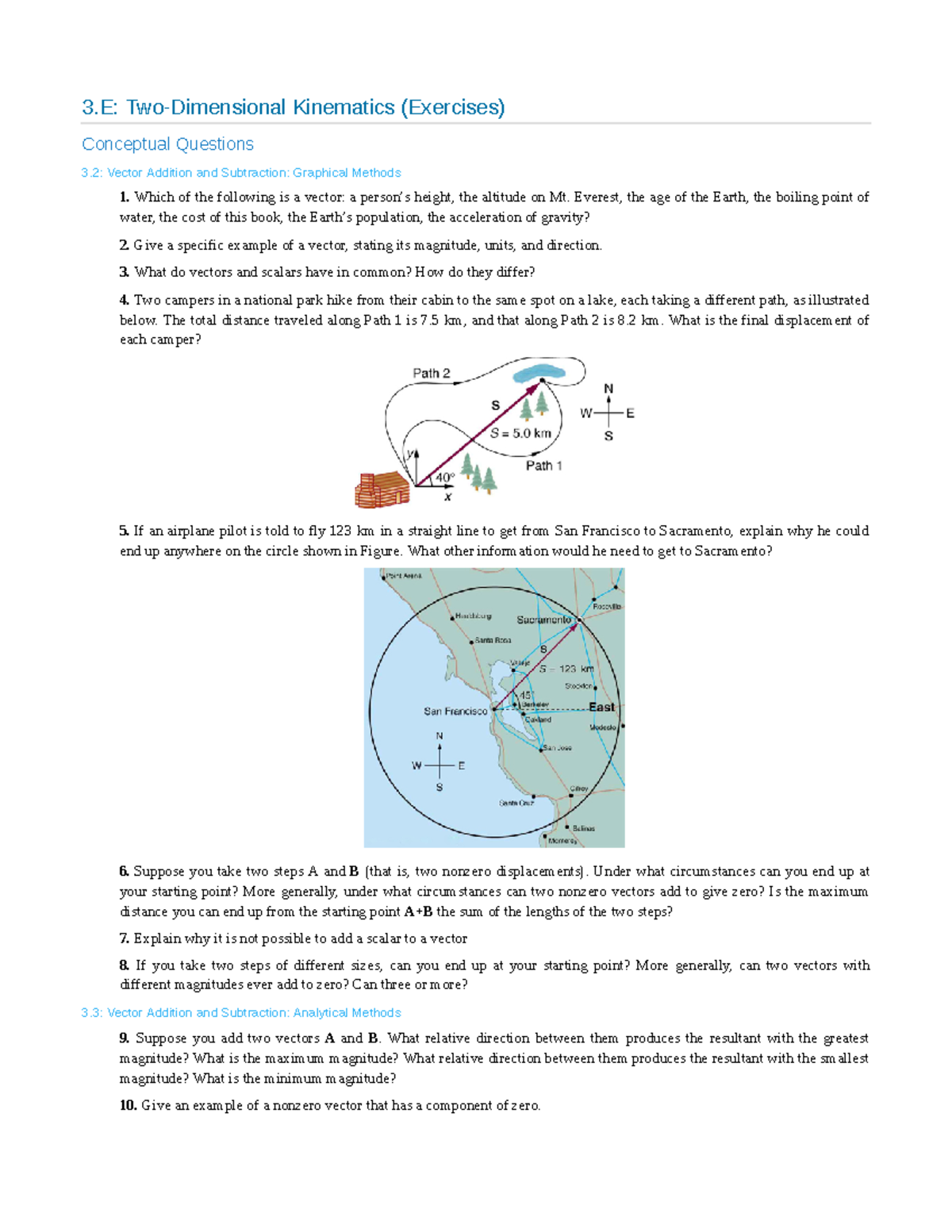 3.E Two-Dimensional Kinematics (Exercises) - 3: Two-Dimensional ...
