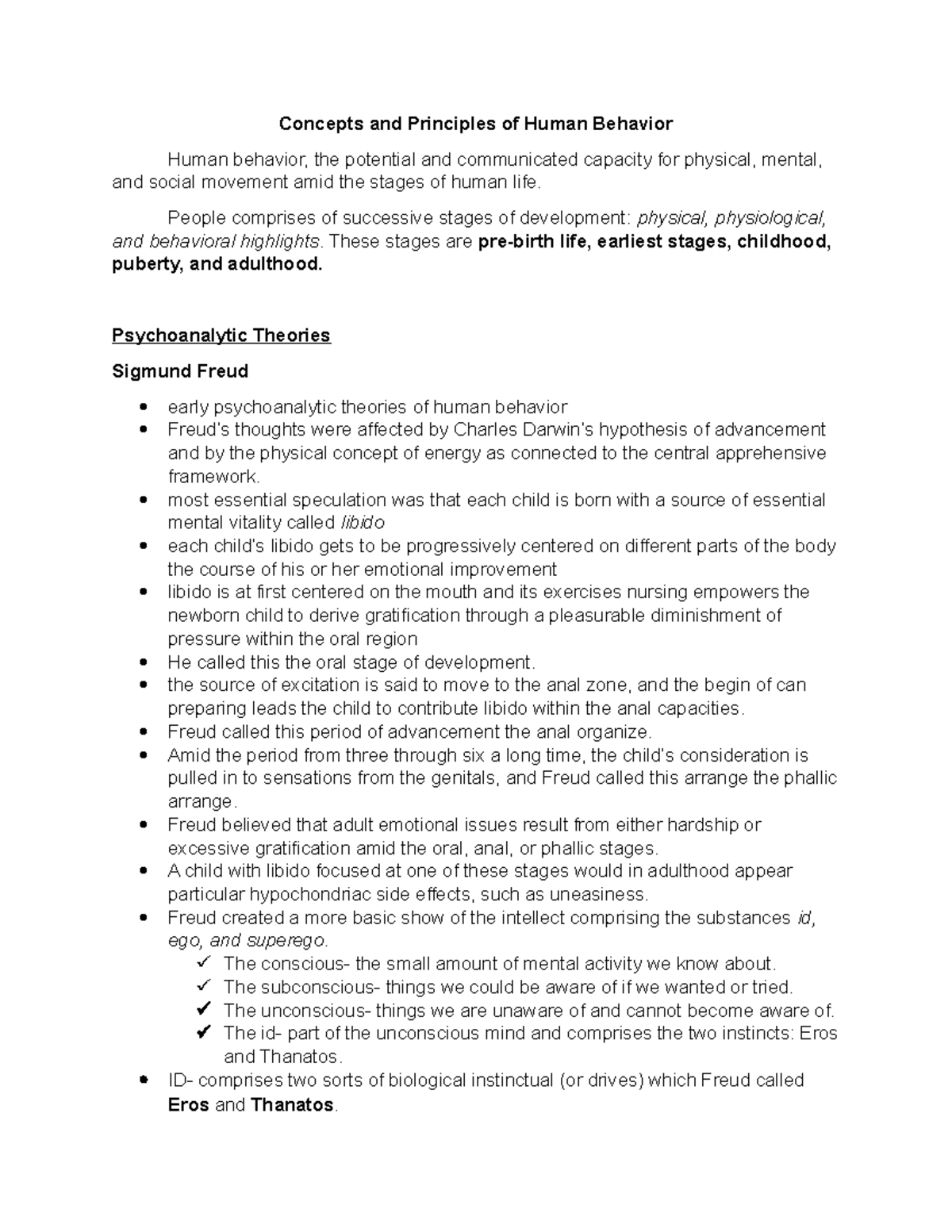 Concepts and Principles of Human Behavior - People comprises of ...