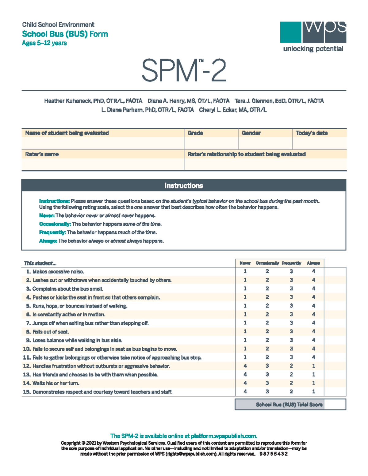 Spm2-bus response sheet - Gestión en Salud - Studocu