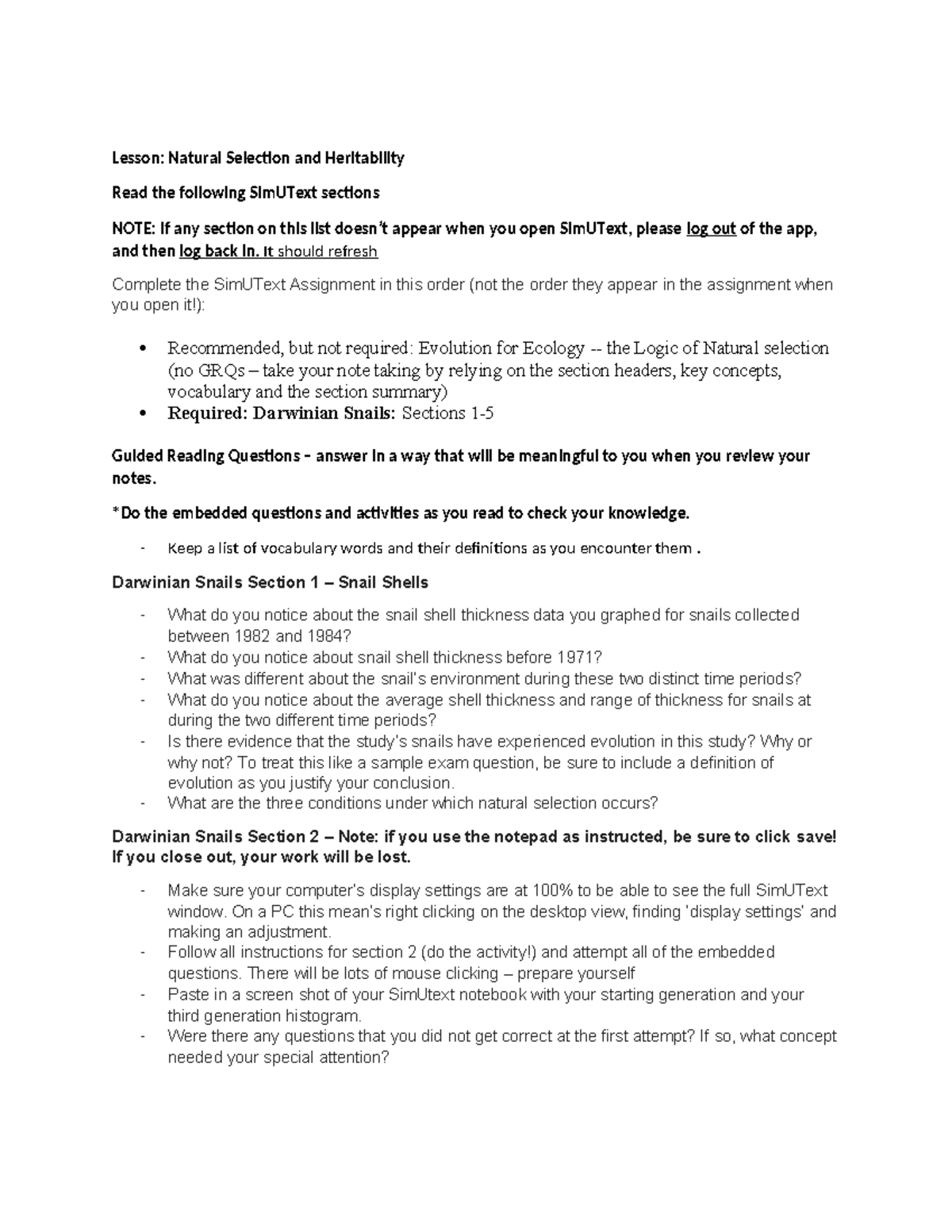 Lesson 9 Natural Selection and Mutation - Lesson: Natural Selection and ...
