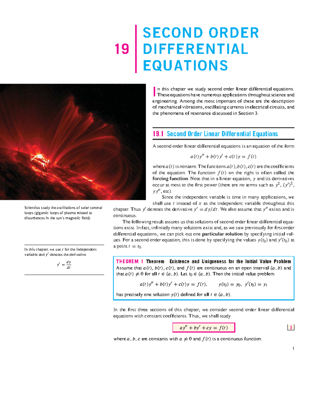 Second Order Differential Equations - 19 SECOND ORDER DIFFERENTIAL ...