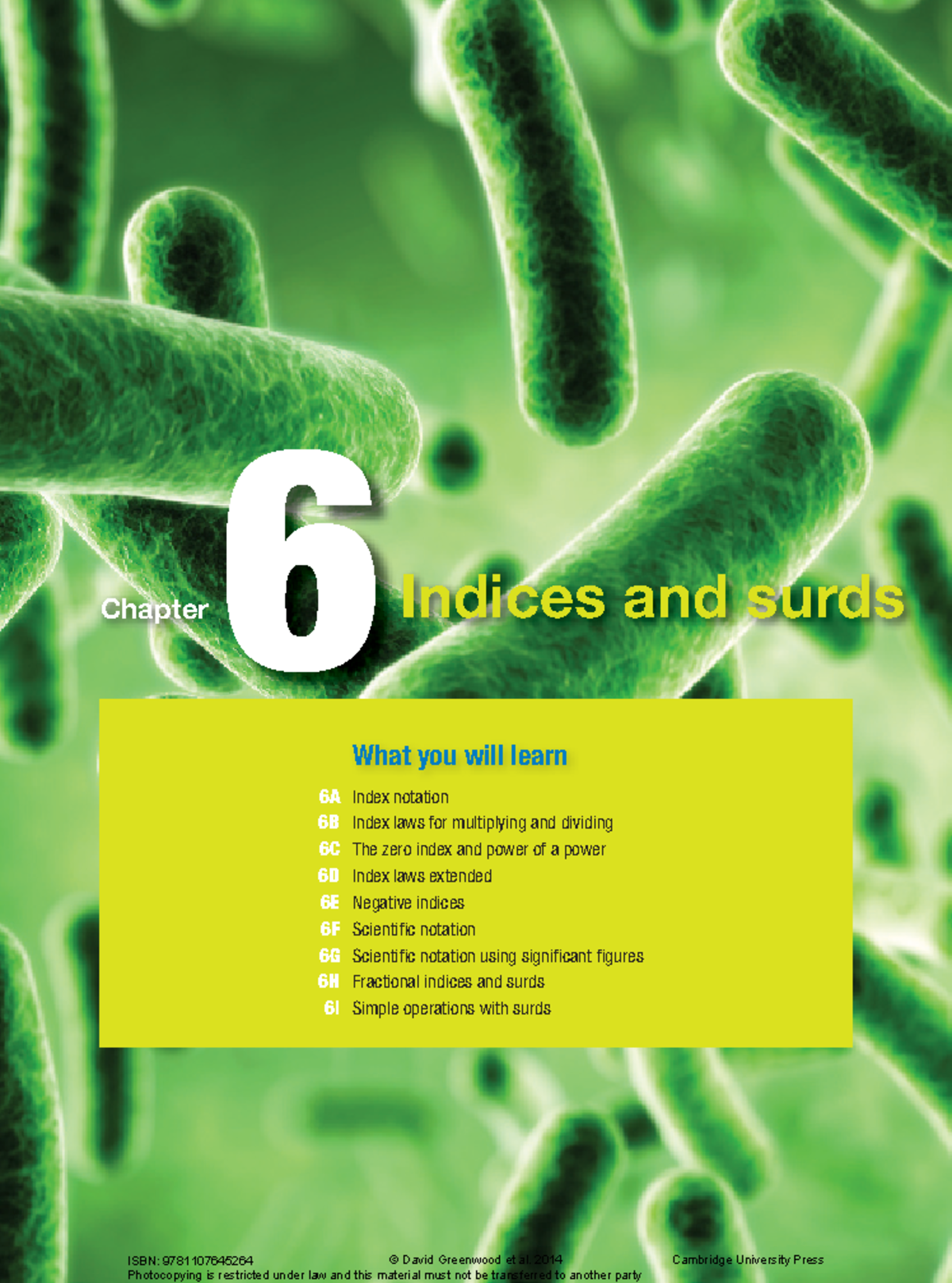 Chapter 6 Indices and Surds - Chapter Indices and surds 6 What you will learn 6A Index notation ...