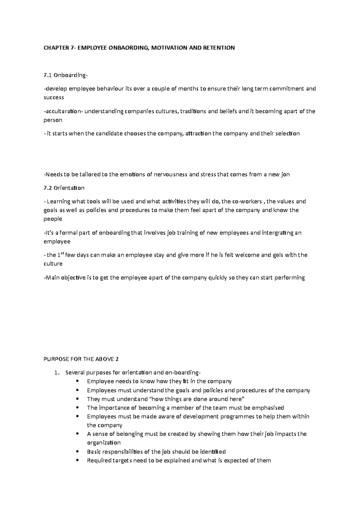 Chapter 7.docx HRM my own summary of chapter 7 - CHAPTER 7- EMPLOYEE ...