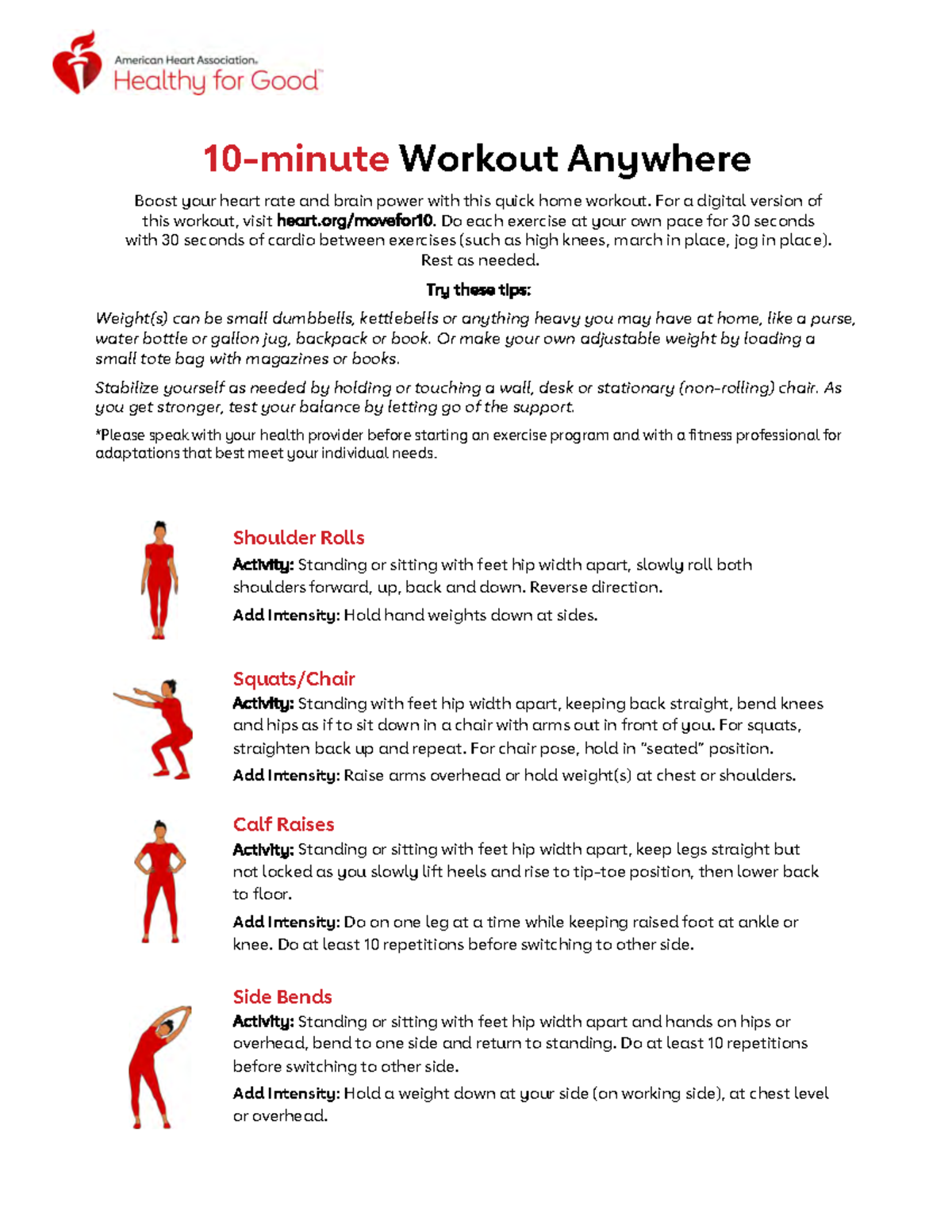 10 Minute Workout Infographic - 10-minute Workout Anywhere Boost your ...