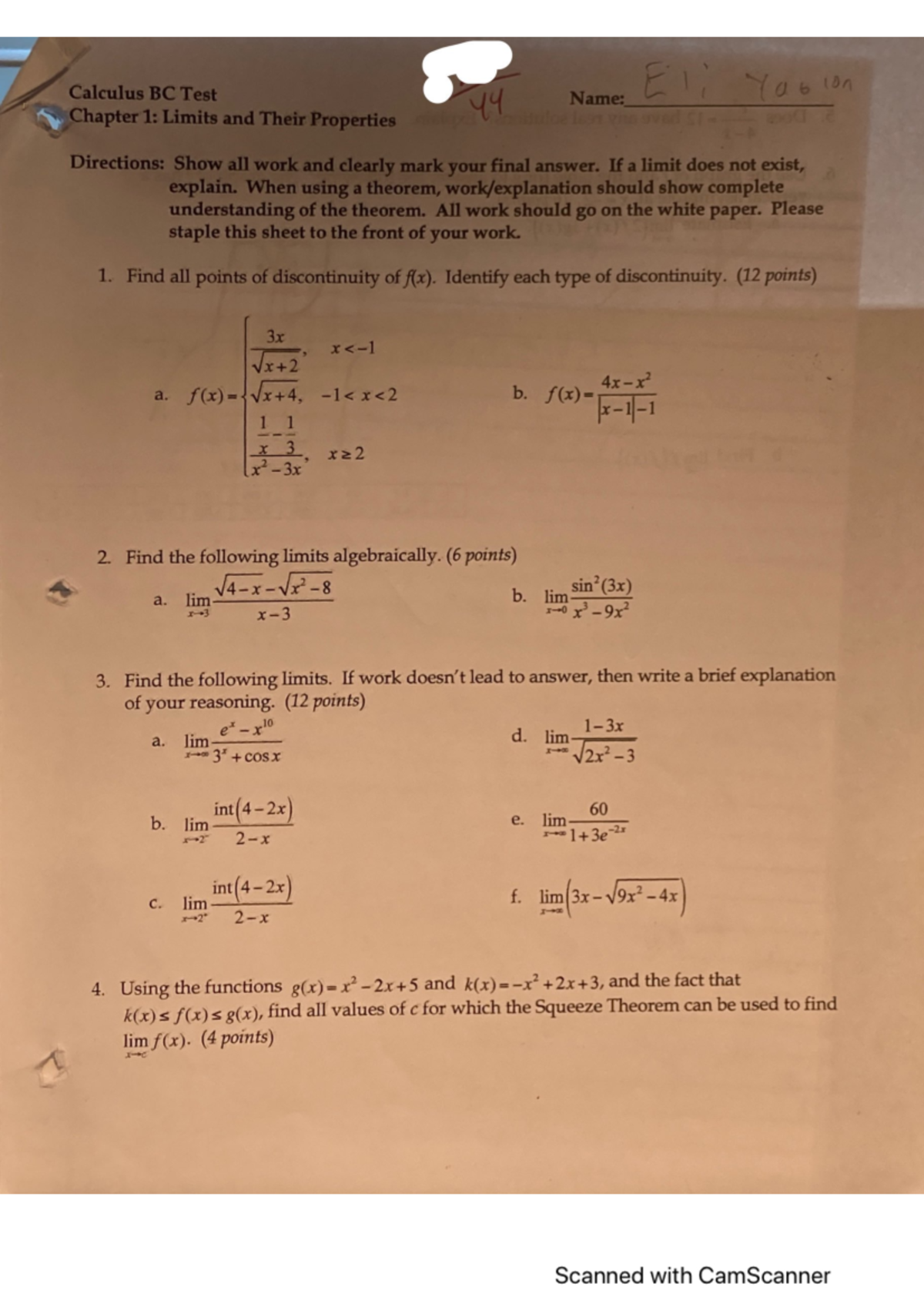 BC Tests Chapters 1 and 2 - Studocu