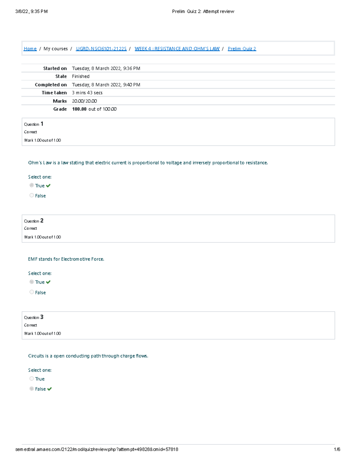 Calc Bases Physics Prelim Quiz 2 - Home/My courses/ UGRD-NSCI6101-2122S ...