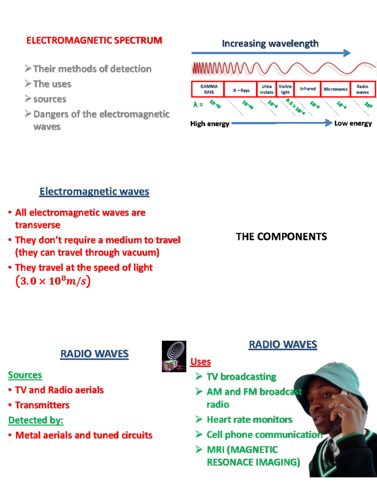 04 - Electromagnetic Spectrum - ELECTROMAGNETIC SPECTRUM Their methods of detection The uses ...