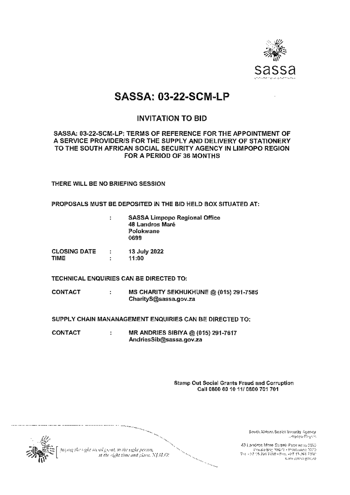 Stationery Tender DOC 2022 - PVL3703 - Studocu