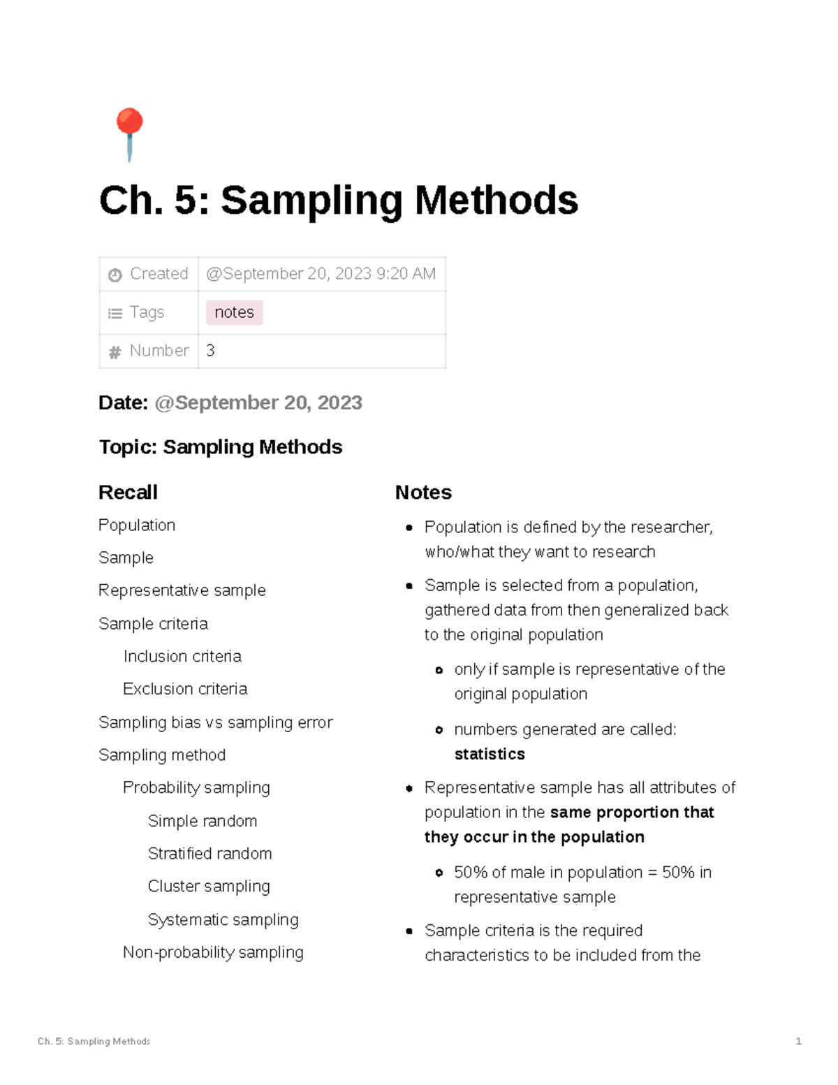 Ch. 5: Sampling Methods - Ch. 5: Sampling Methods 1 📍 Ch. 5: Sampling ...