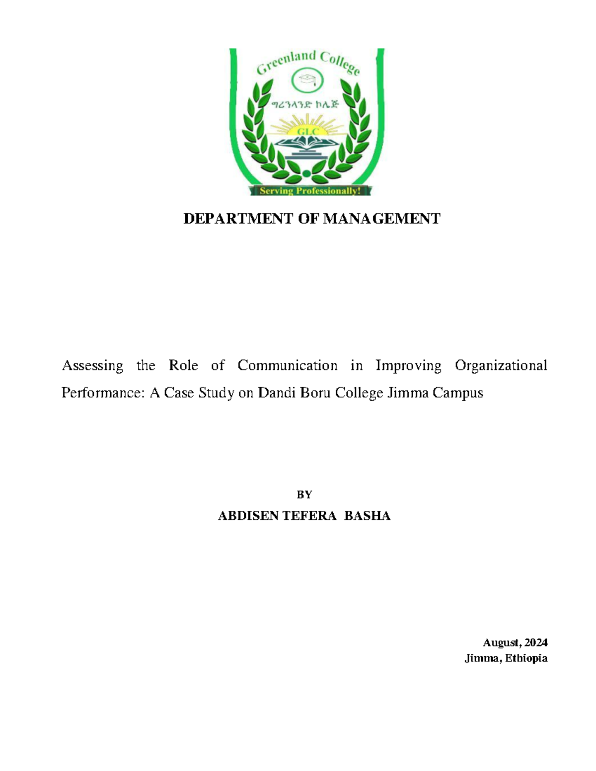 assessing the role of communication in improving organizational ...