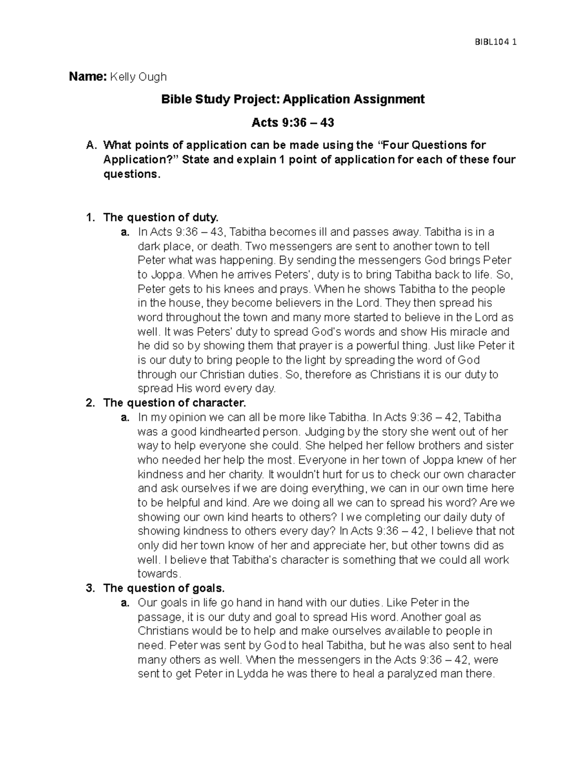 Bible Study Application - BIBL104 1 Name: Kelly Ough Bible Study ...