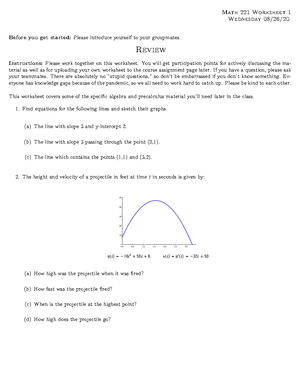 Week 6 - Notes - Math 221 Week 6 part 1 The Method of Related Rates ...