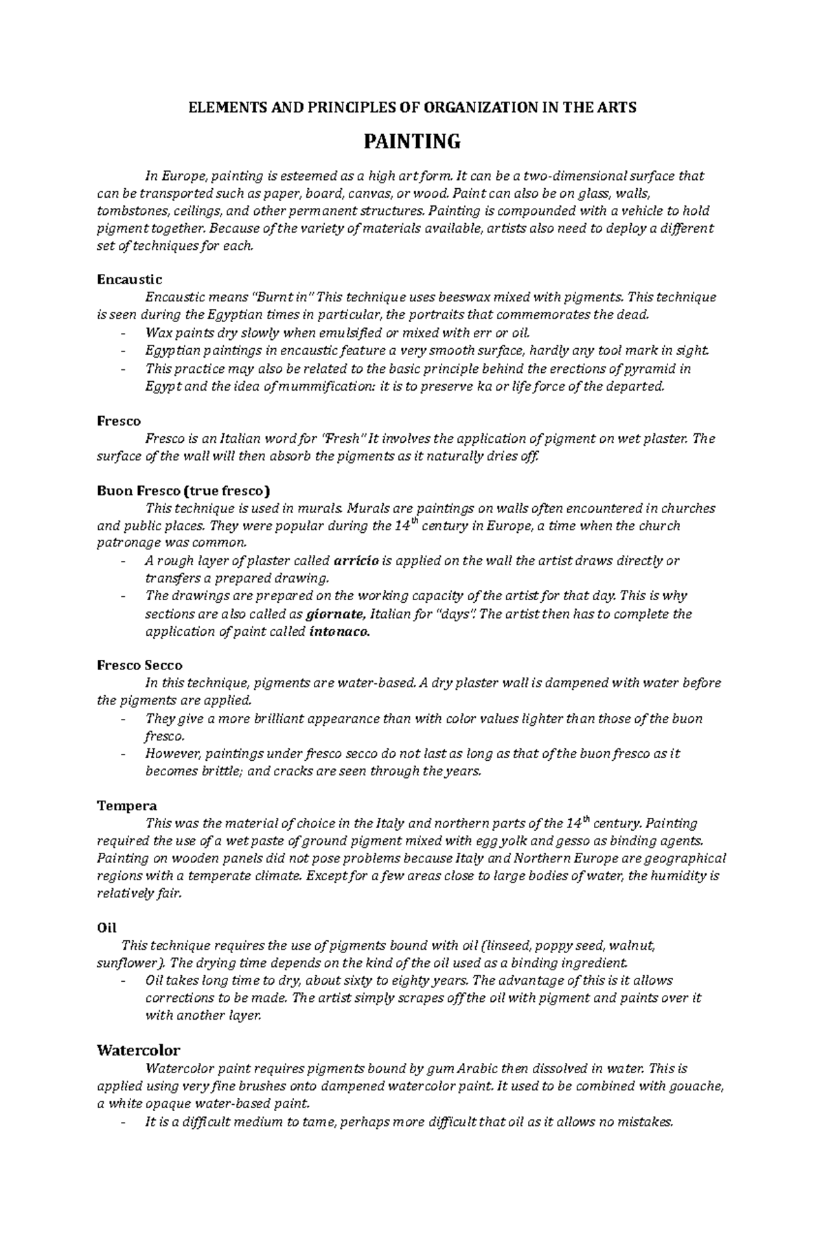 Orgarts - Just an assignemnt - ELEMENTS AND PRINCIPLES OF ORGANIZATION ...