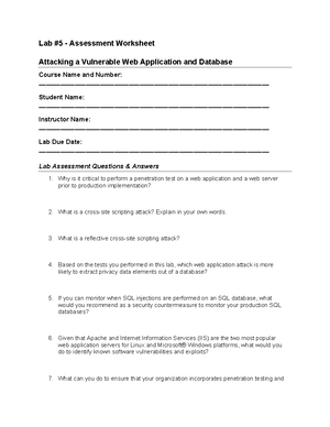 Hacking v03 Lab08 AW - Lab #8 - Assessment Worksheet Auditing a ...