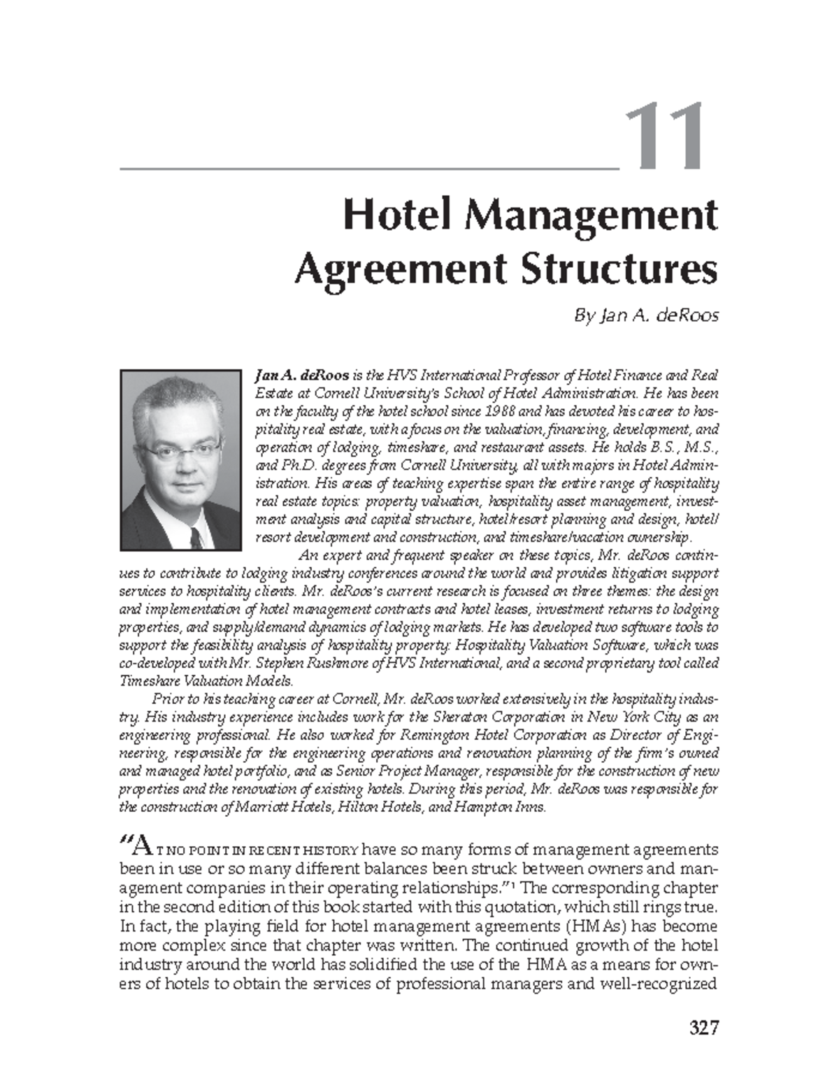 De Roos-HMA 2016-HAMA AM Book - 327 11 Hotel Management Agreement ...