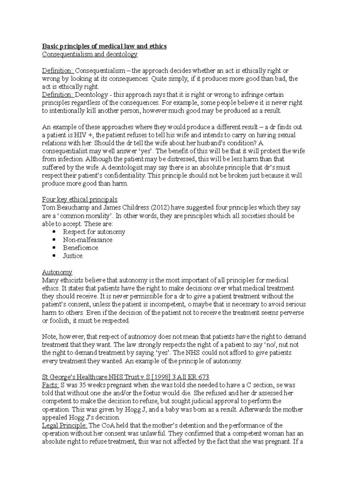 Basic principles of medical law and ethics - Basic principles of ...