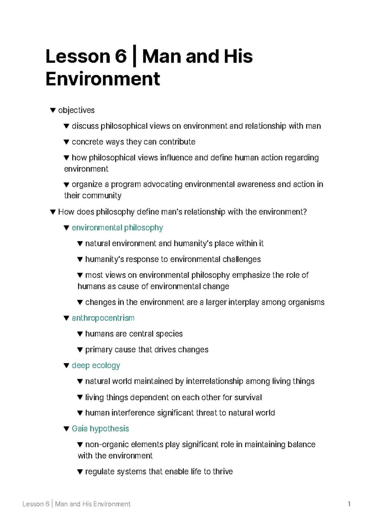Lesson 6 Man and His Environment - Lesson 6 | Man and His Environment ...