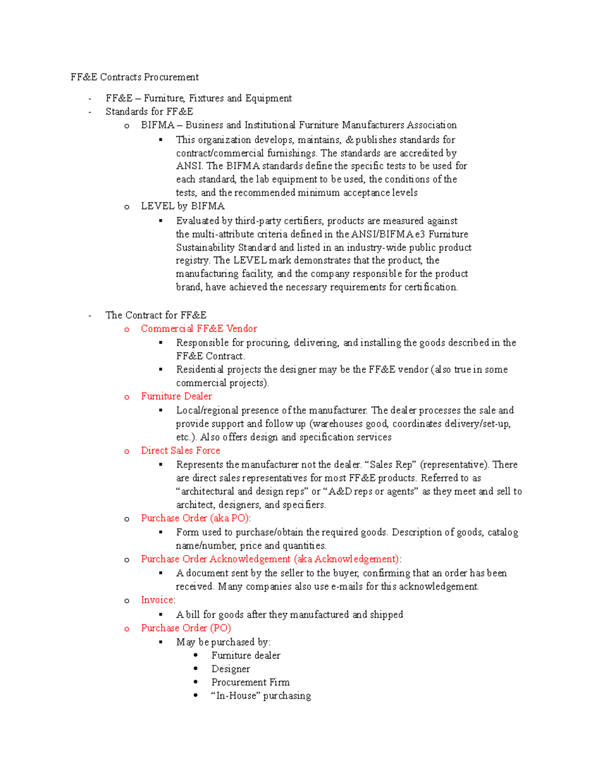 Intro to FFE Contract and Procurement - FF&E Contracts Procurement - FF ...